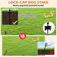 Dog Tie Out Stake with Lock-Cap Prevents Pulling Out - Heavy Duty No ...