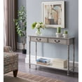 Evan Wash White Industrial Wood Entryway Console Table - Walmart.com