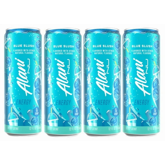 Alani Nu - Quick & Fast Energy Drink, Blue Slush Flavor, 12oz. - (Pack ...