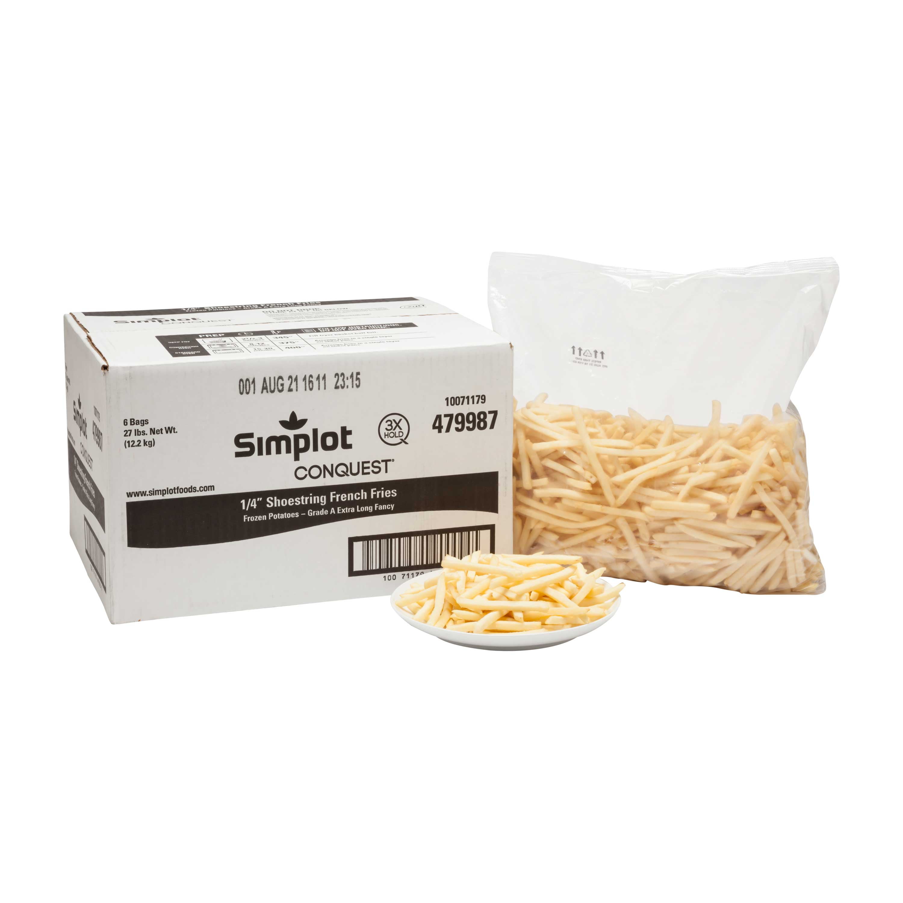 Simplot Conquest ClearlyCrisp Shoestring Potato French Fry, 4.5 Pound ...