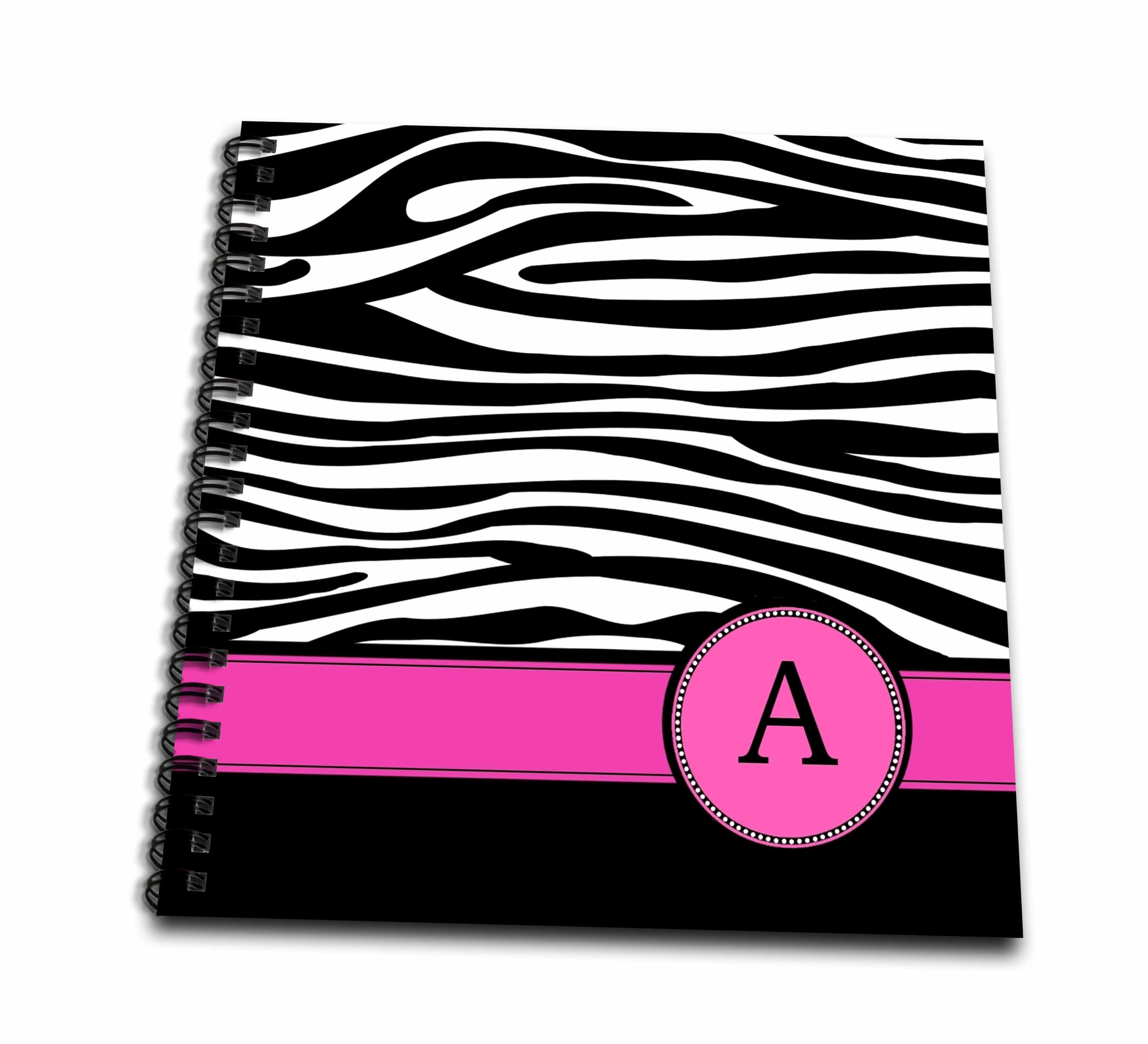 The Letter A In Pink Zebra Print