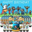 Dog Man Party Decorations Plates Tableware Banner Backdrop Balloons ...