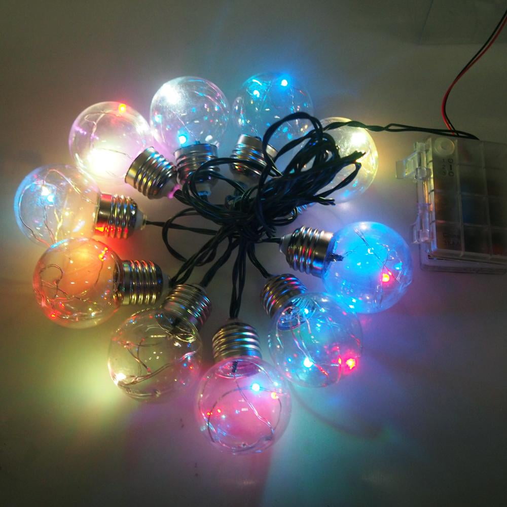 Christmas Light Bulbs Fairy String Lights, 10-Bulb, Multi-Color, 48 ...