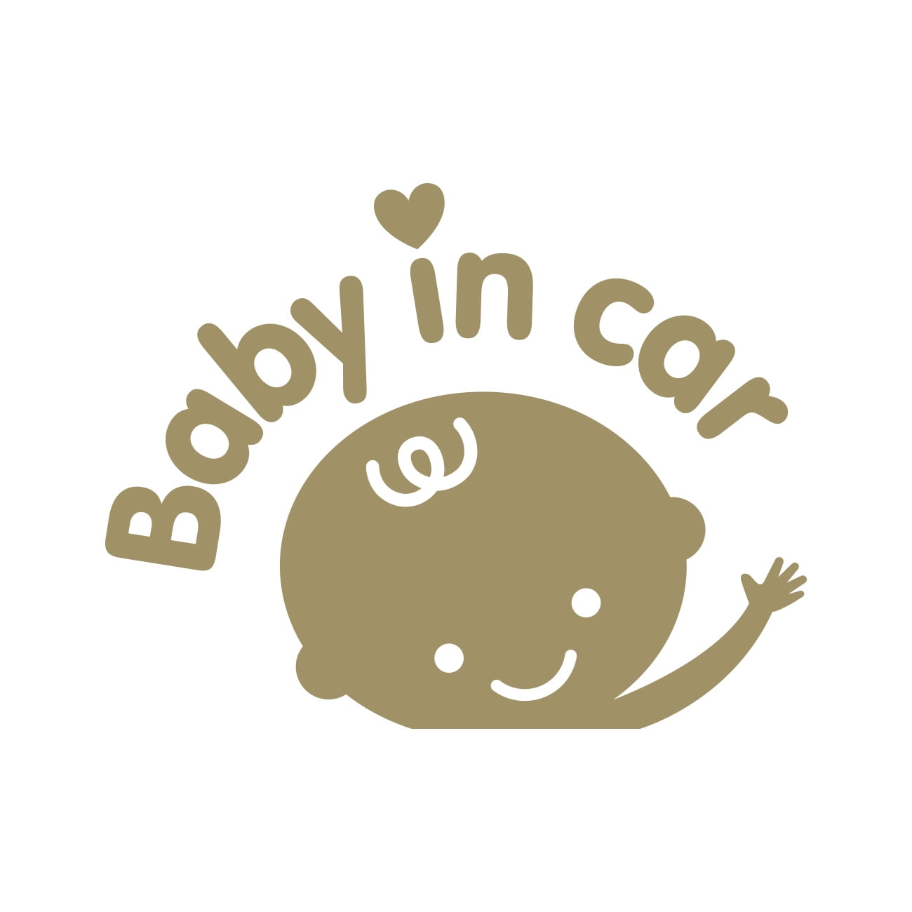 Baby in Car Sticker Decal Die Cut - Self Adhesive Vinyl - Weatherproof ...