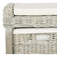 SAFAVIEH Kobutsu Coastal Mango Wood Storage Bench, White - Walmart.com