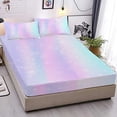 Colorful Girls Fitted Sheet Set Rainbow Sheets, 3D Rainbow Twin Bedding ...