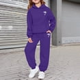 Boys Outfits 2 Piece Solid Print Crew Neck Long Sleeve Hooded Tops And ...