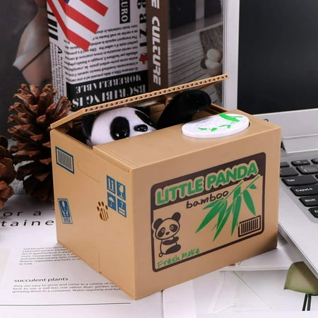 Panda Stealing Coin Bank, Panda Money Box Piggy Bank Automated Stealing ...