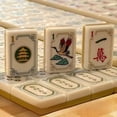 Yellow crane pattern acrylic American-style mahjong tiles, handmade ...