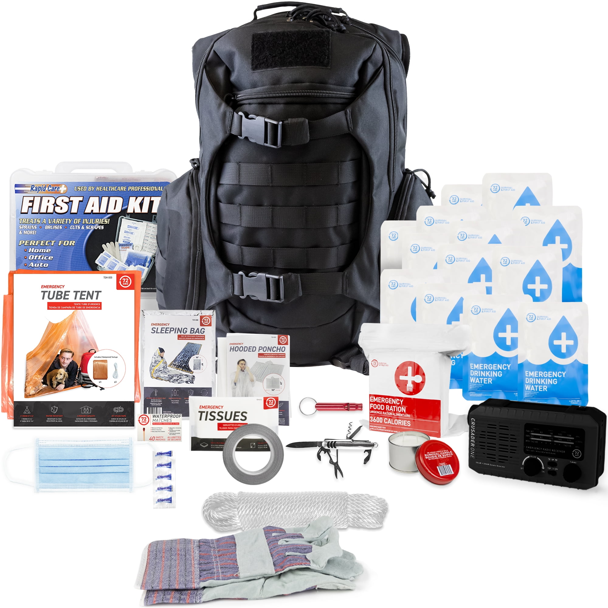 72 HRS Deluxe Emergency Preparedness Kits - 3 Day Survival Backpack or ...
