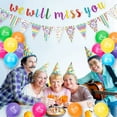 YANSION We Will Miss You Banner Rainbow Party Decorations with Good Luck Balloons Colorful ...
