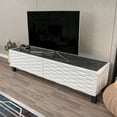 Lerze Wooden Solid Plastic Tv Stand - Bendire White - Walmart.com