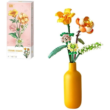 Qianli Flower Bouquet Building Blocks, 456 Pieces MOC Mini Flower ...