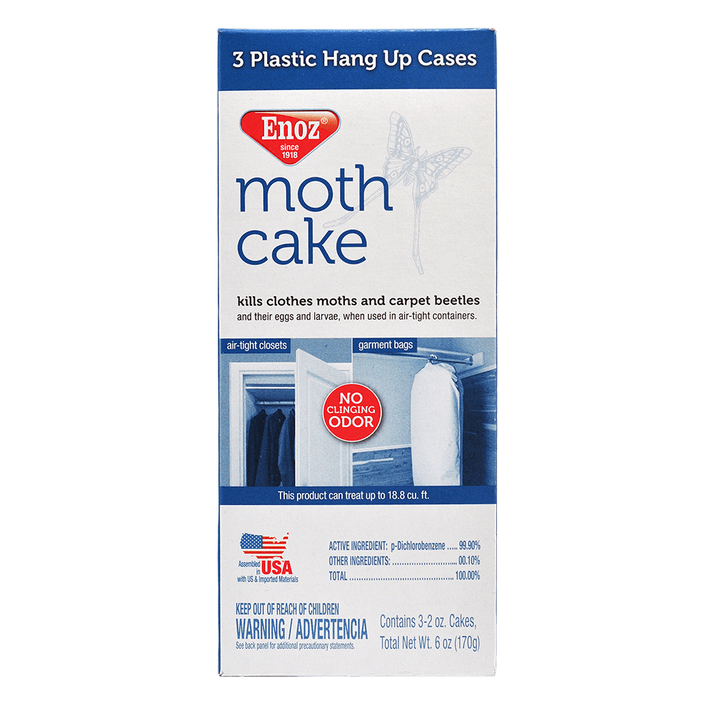 Enoz Moth Cake Plastic Hang Cases, Moth & Carpet Beetle Killer, 2 oz ...