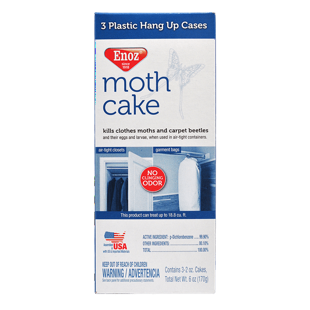 Enoz Moth Cake Plastic Hang Cases, Moth & Carpet Beetle Killer, 2 oz ...
