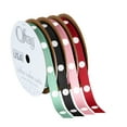 Offray Ribbon, Hot Red and White with Polka Dot 3/8 inch Grosgrain ...