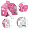 Aukfa Twin Loft Bed with Slide - Princess Castle Bed with Stairway Tent ...