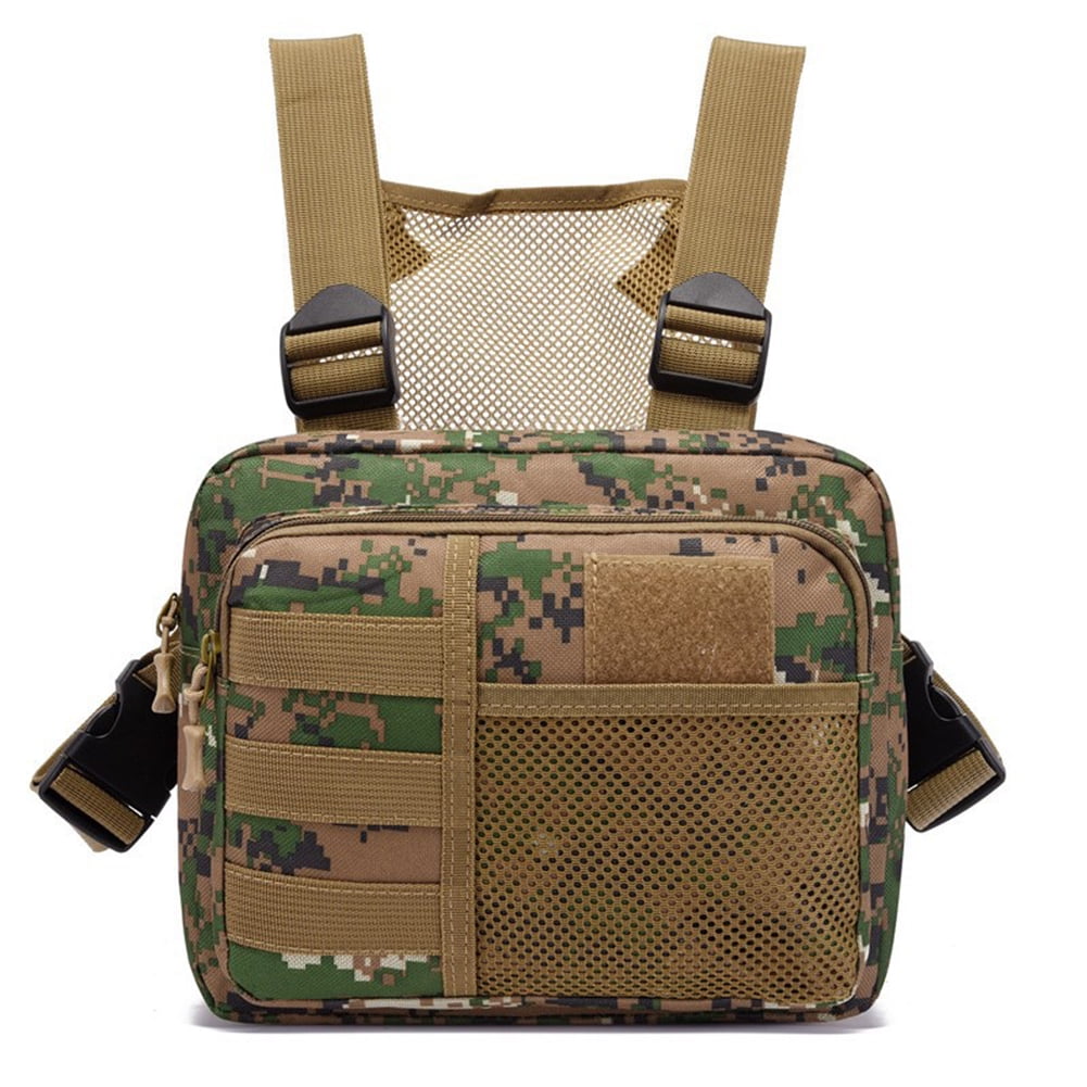 DQrwqpou Hombres Chest Rig Bag Tactics Outdoor Vest Chest Bag Casual ...