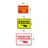 Signs ByLITA Classic Framed Push button to open door (finger pointing ...