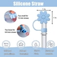 4PCS Silicone Straw Covers Toppers for Stanley Cups 30&40 Oz Tumbler ...