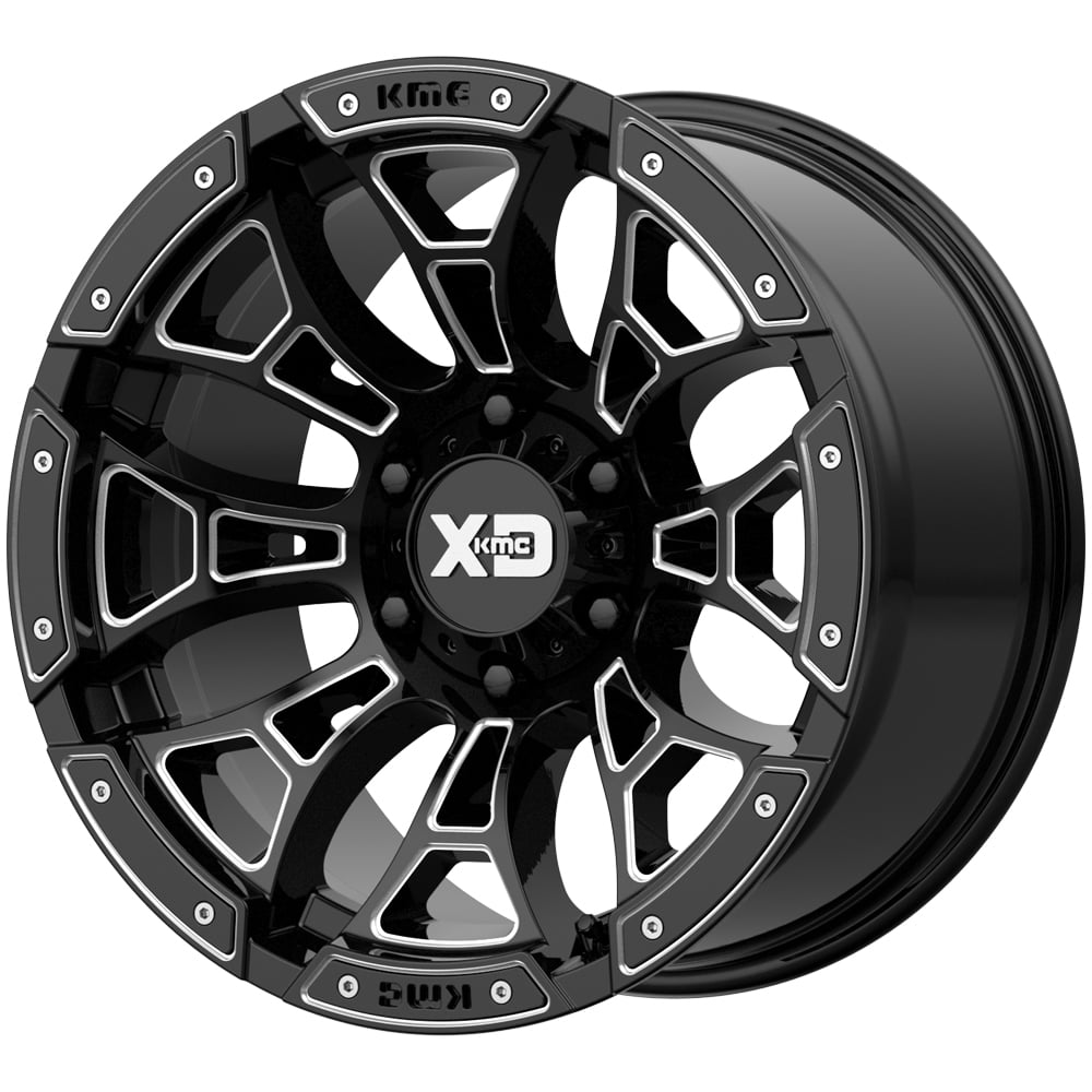 XD Series XD841 Boneyard 18x10 8x6.5" -18mm Black/Milled Wheel Rim 18 ...