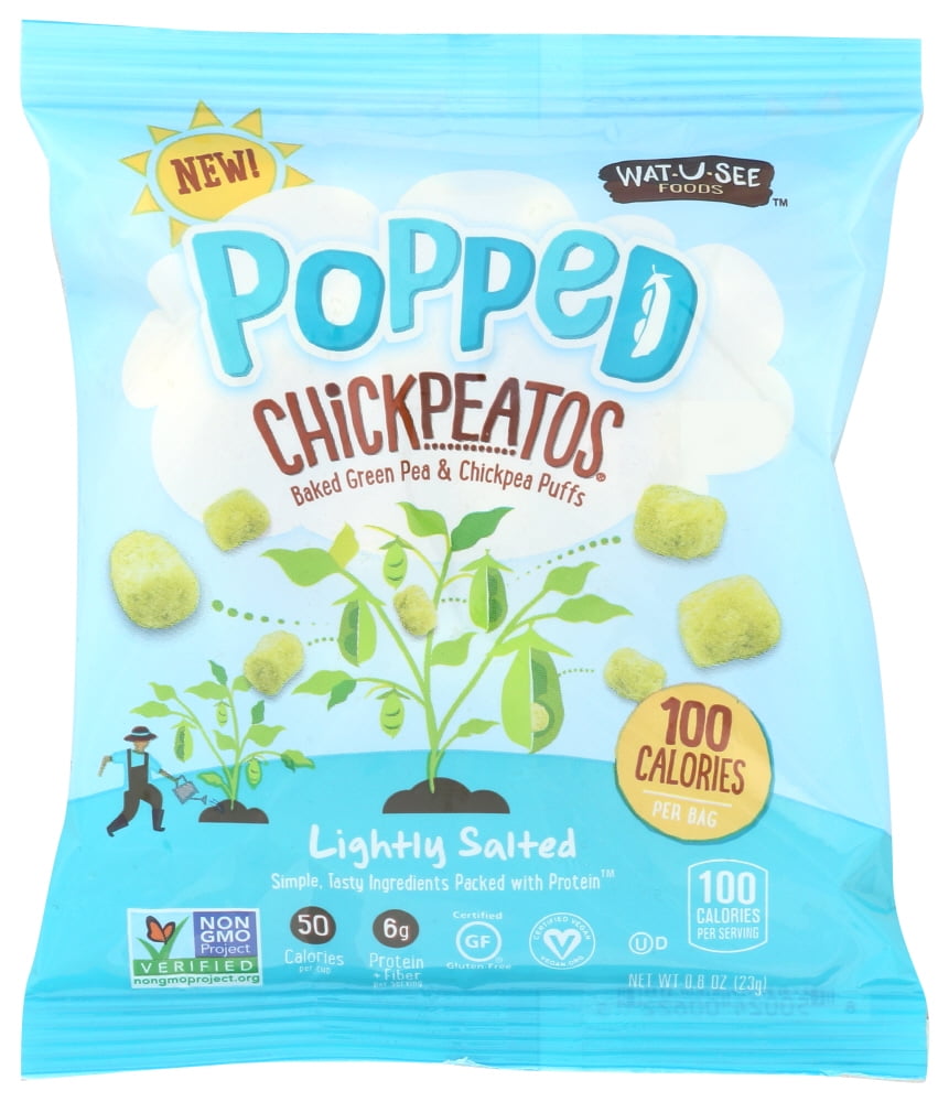 Watusee Popped Chickpeatos Lightly Salted Baked Green Pea And Chickpea ...