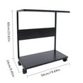 Miumaeov 2-Tier Metal PC Case Desktop CPU Stand Holder Black Iron Frame ...