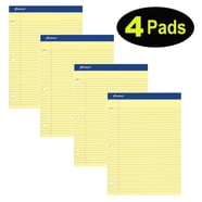 Ampad Double Sheets Pad, Law Rule, 8 1/2 x 11 3/4, Canary, 100 Sheets ...