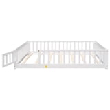 HSUNNS Full Size Daybed Frame for Toddlers Kids, Full Floor Bed with ...
