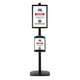 M&T Displays Free Standing Display Stand with 1 x (11X17) snap Frame in ...