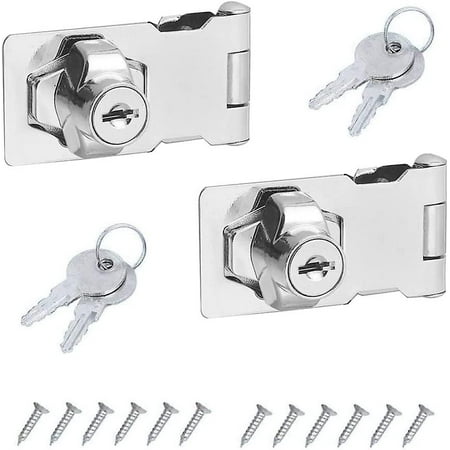 Niuniu 2pack Door Lock Hasp And Staple With Padlock 65mm Shed Lock ...