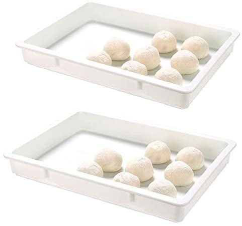 2 PACK - 18" x 26" x 3" White Heavy-Duty Polypropylene Dough Proofing ...