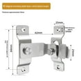 2 pack Flip Door Latch, 90 Degree Heavy Duty Stainless Steel Bar Gate ...