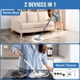 Steam Mop & Handheld Steam Cleaner with 10 Attachments, 15-Second Heat ...
