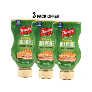 French's Creamy Dill Pickle Mustard 12 oz Spreadable Yellow Mustard ...