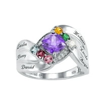 Keepsake Personalized Family Story Birthstone Mother's Ring - Walmart.com