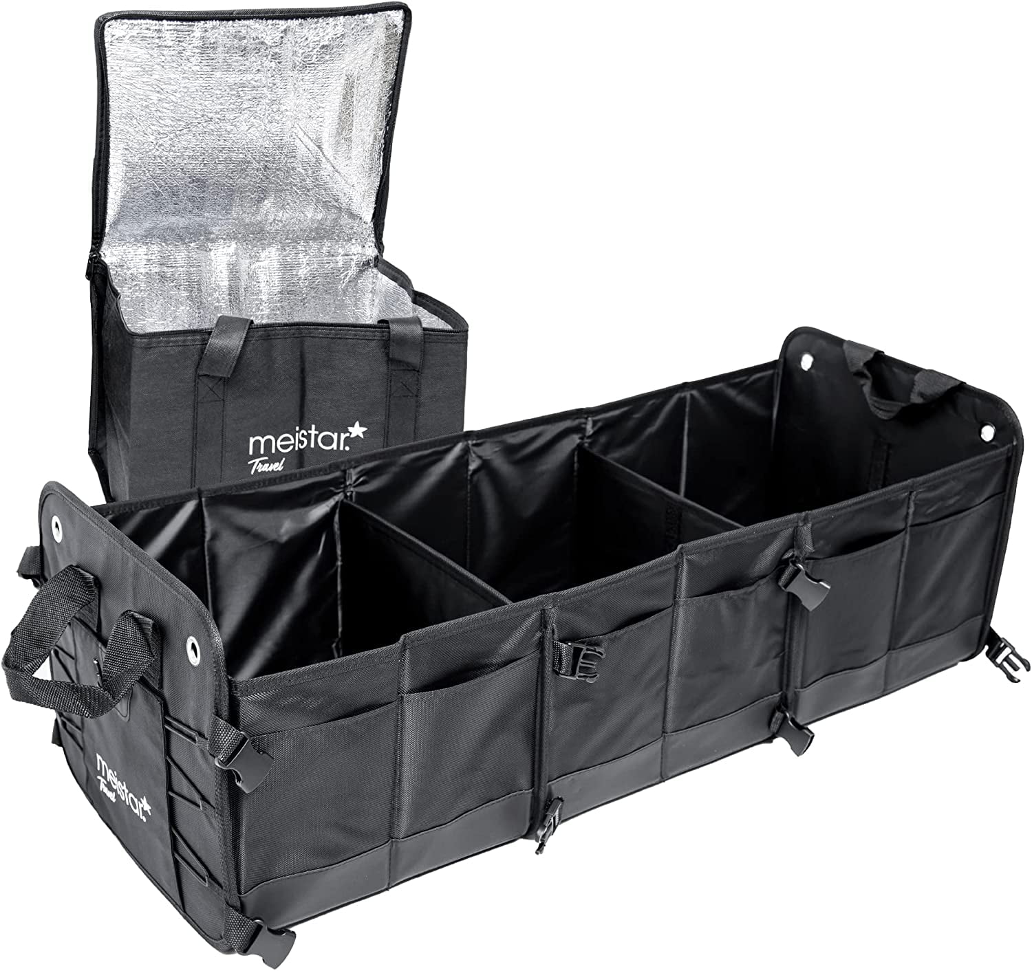 meistar Multi Compartments Collapsible Portable Car Trunk Organizer and ...