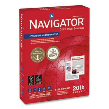Navigator Platinum Paper, 99 Brightness, 32lb, 8-1/2 x 11, White, 250 ...