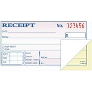 Rediform, RED23L115, Money/Rent Unnumbered Receipt Book, 200 / Each ...