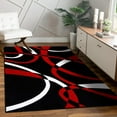 Luxe Weavers Red Modern Abstract Area Rug 4x5 Geometric Carpet ...