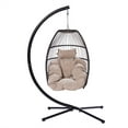 Swing Hammock Egg Chair with UV Resistant Cushion and Pillow, Outdoor ...