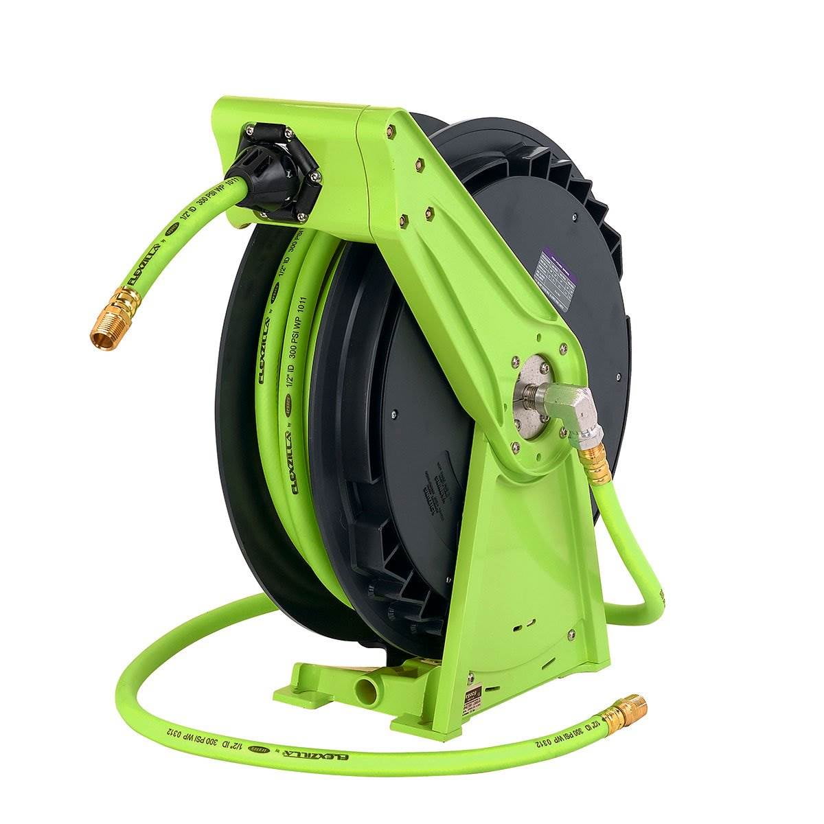 Flexzilla Retractable Air Hose Reel Open Face Single Axle Arm 1 2