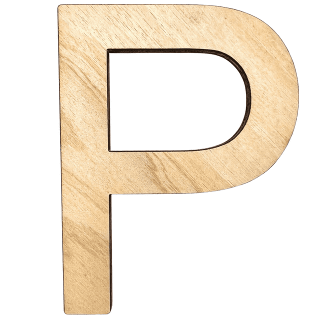 16" Tall MDF Letter P | 1/4" Thick Birch | Krafty Supply Letters ...