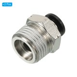 Uxcell 6mm x 3/8"NPT Male Thread Push to Connect Fittings Pneumatic Air line Quick Connect ...
