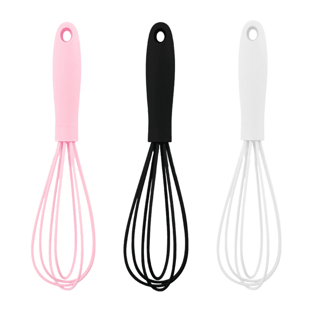 3 Pcs Premium Colorful Kitchen Mini Silicone Whisks - Mini Whisk Set ...