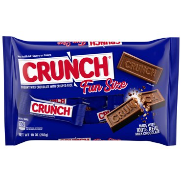 Crunch Creamy Milk Chocolate Fun Size Candy Bars, 11 Oz - Walmart.com