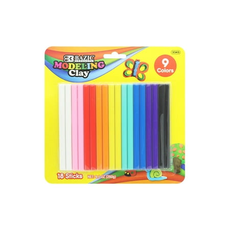Bazic Modeling Clay Sticks 9.1oz Astd 18pc | Walmart Canada