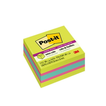 Post-it Sticky Notes Cube, Small Stick Pack, Bright Colors, 1 7/8 in x ...