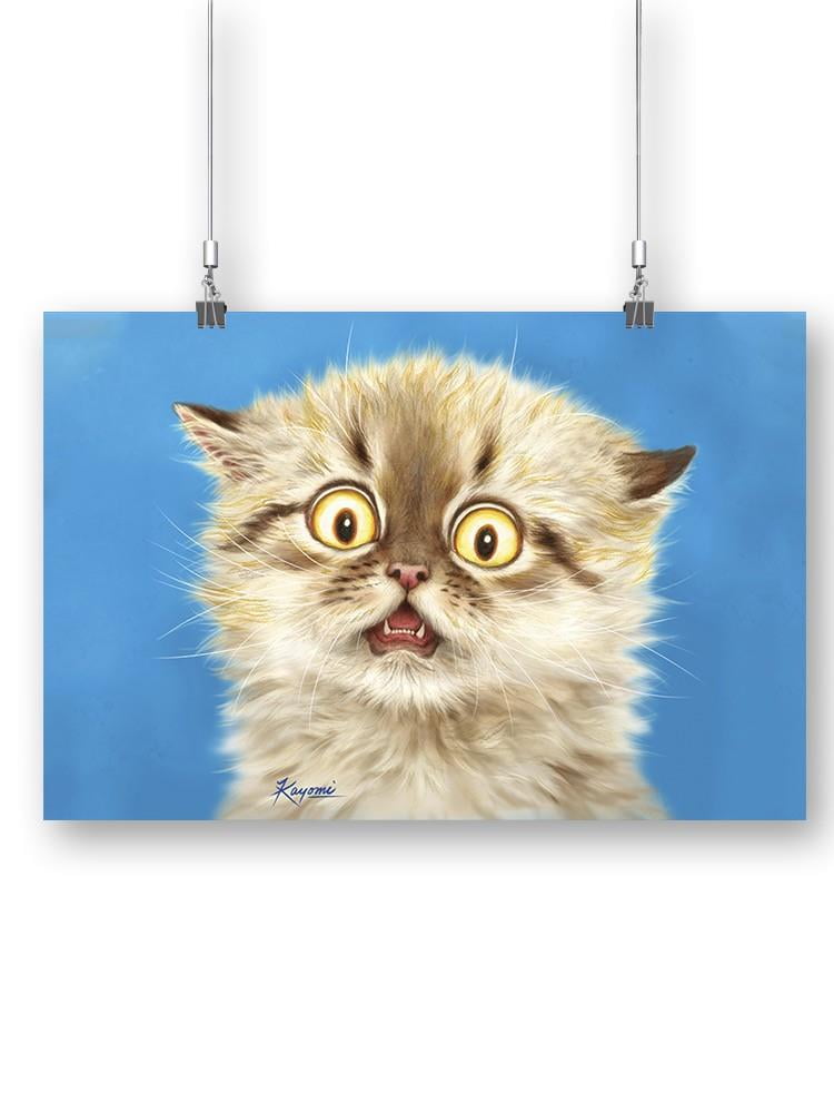 Scared Kitten Poster - Kayomi Harai Designs, - Walmart.com