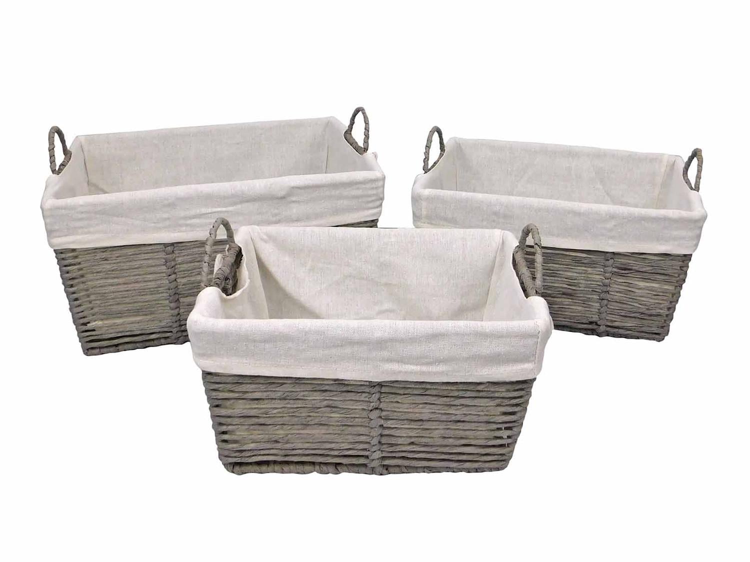 Set de 3 canastas con asas y funda Good & Good M21-CO0004 | Walmart en ...